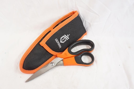 One pair of Gerber game shears in nylon pouch | Online Auctions | Proxibid