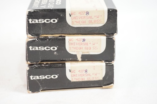 Three sets of Tasco universal see-thru ring mounts for tasco and weaver ...