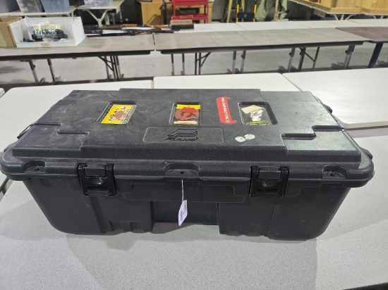 Black plastic Plano storage box. 38" x 18" x 14". Used. | Heavy ...