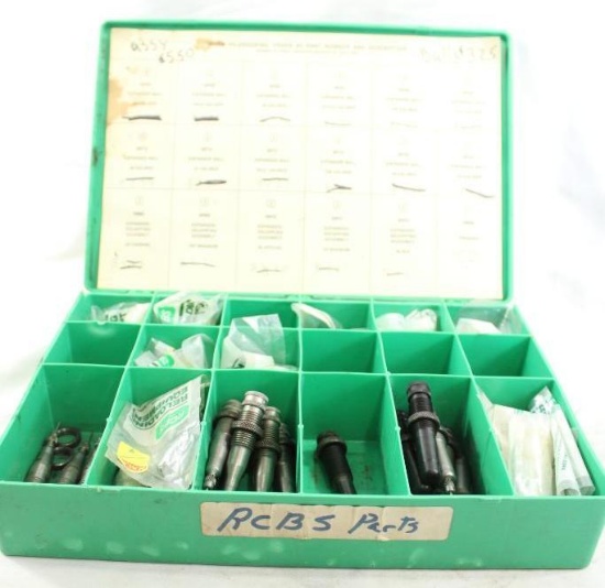 Green RCBS compartment box of expander balls and expander decapping ...