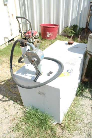 Large metal fuel tank with hand pump. Will not ship, pick-up only ...