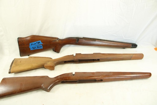 Three Mauser type bolt action rifle stocks | Guns & Military Artifacts ...
