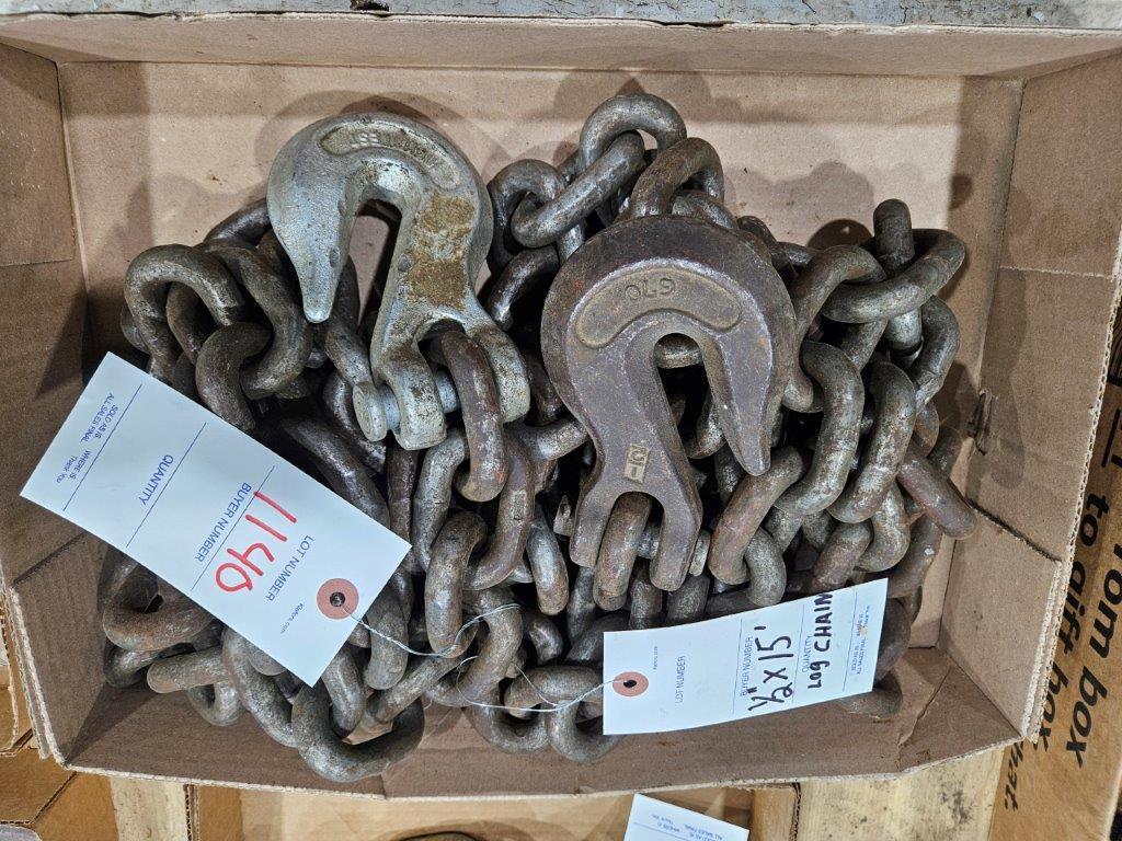 1/2 X 15' log binder tow chain | Proxibid