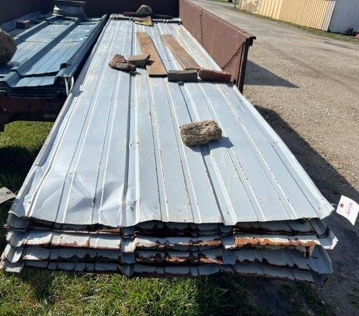 Lot of 12' Sheets of Used Metal Roofing plus | Proxibid