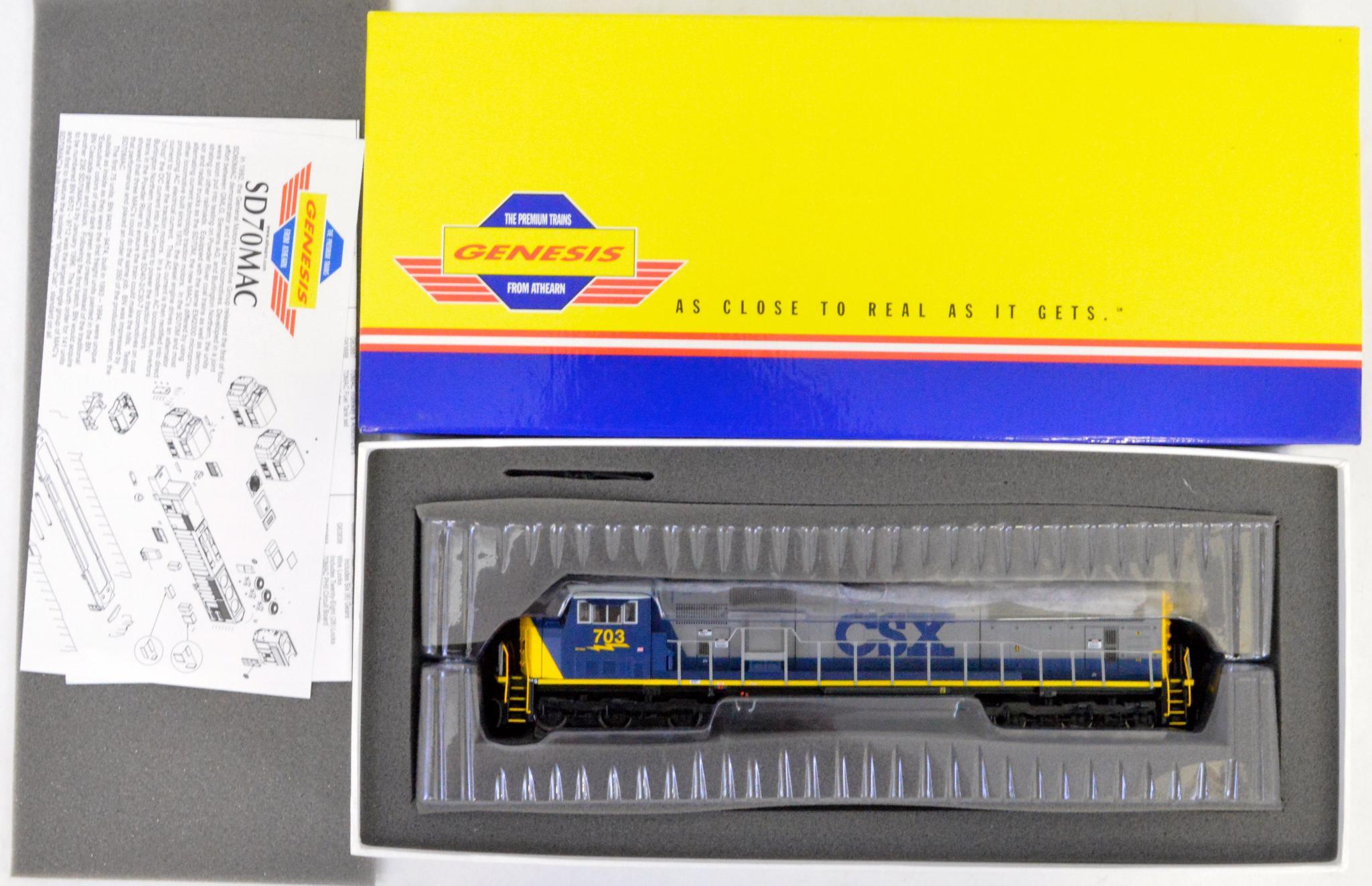 Athearn Genesis HO scale CSX SD-70MAC diesel | Proxibid