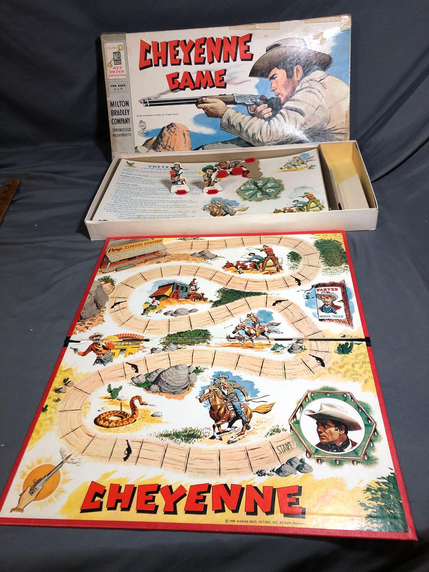 Vintage Cheyenne Western Board Game | Proxibid