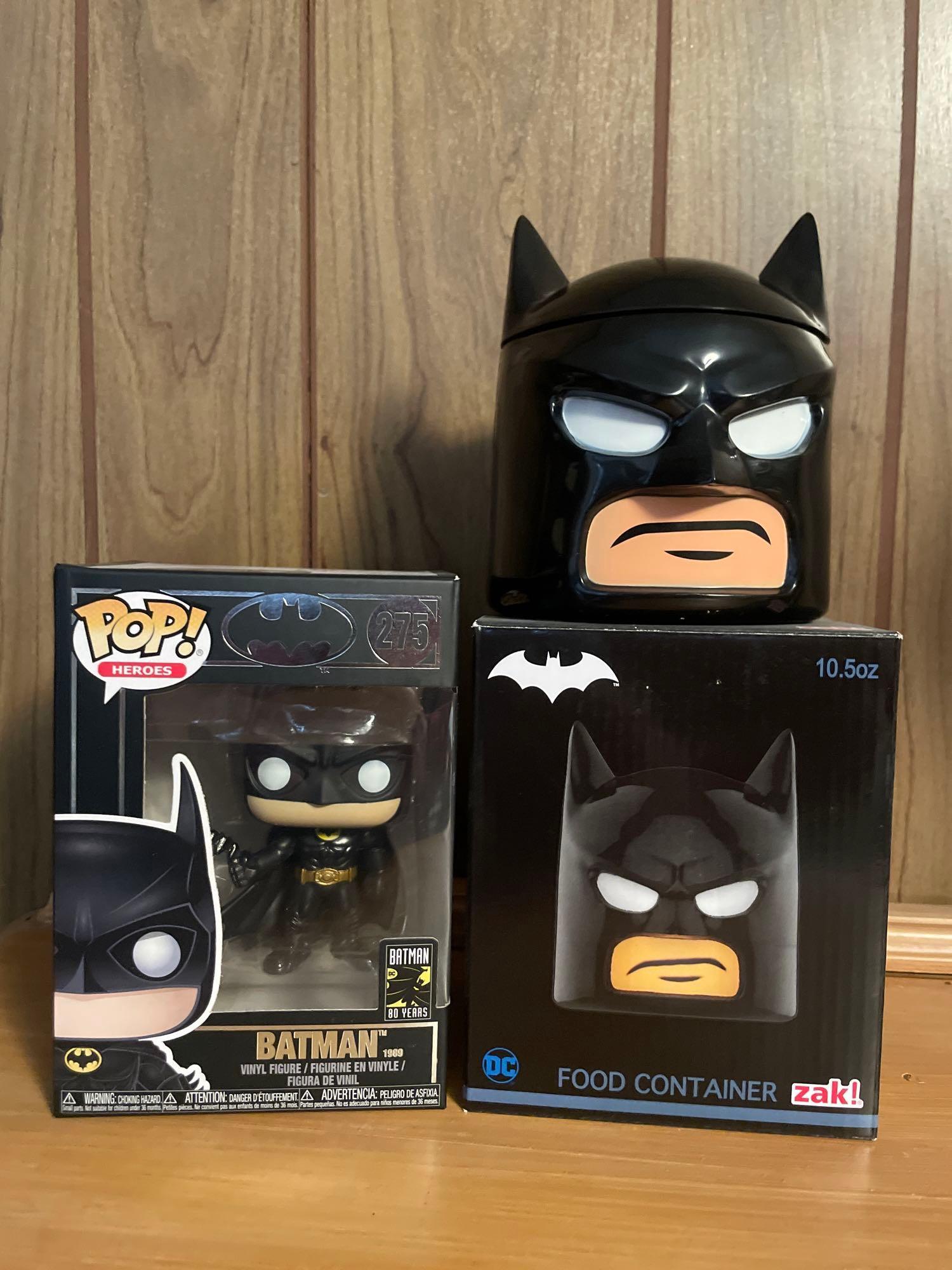 Batman Funko Pop and Food Container | Proxibid