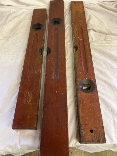 (3) Antique Stanley Levels | Heavy Construction Equipment Light ...