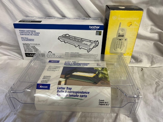 New Toner Cartridge, Vintage Phone and Letter Tray | Computers ...