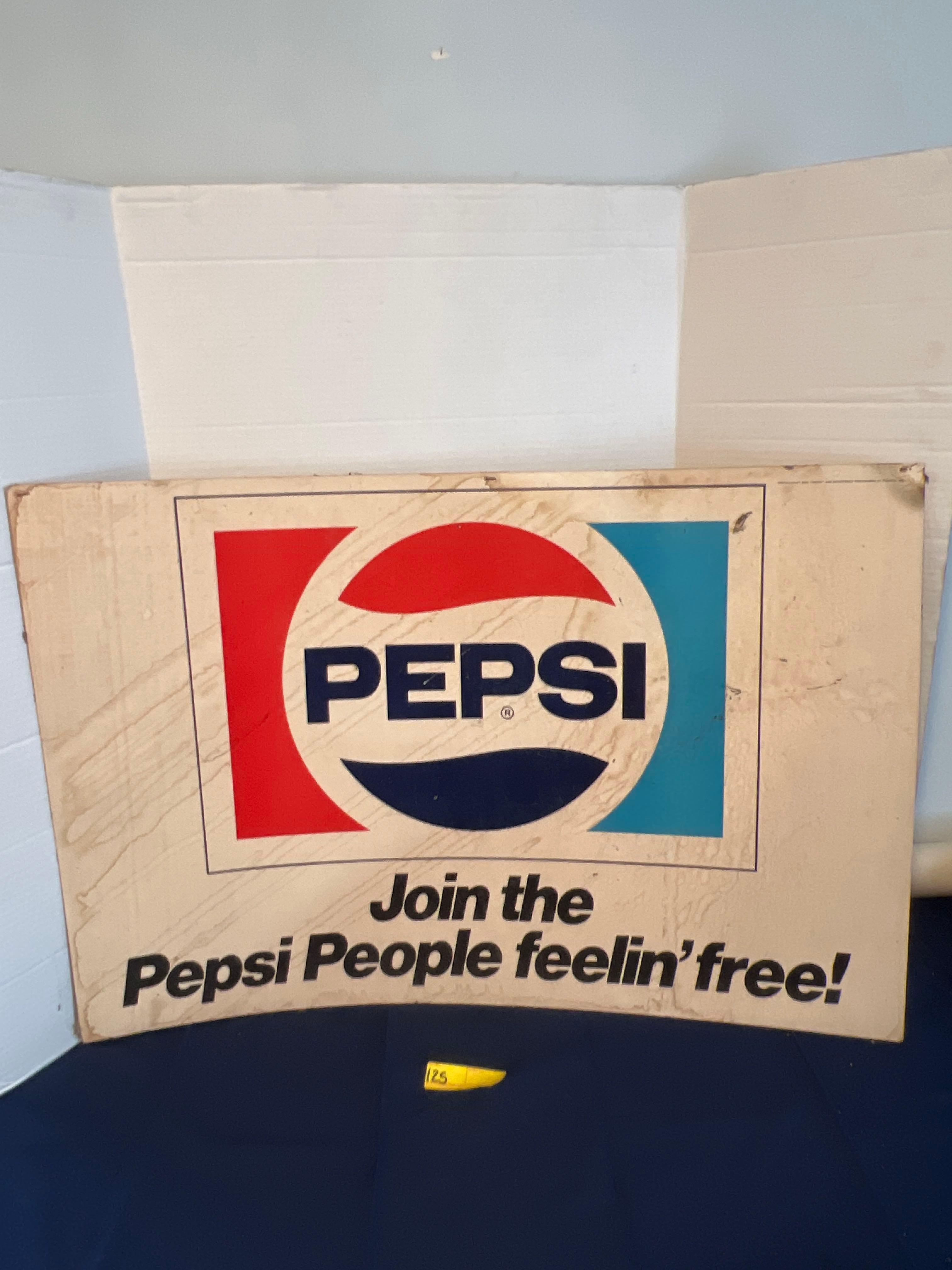 Pepsi Card Paper Single sided Sign | Proxibid