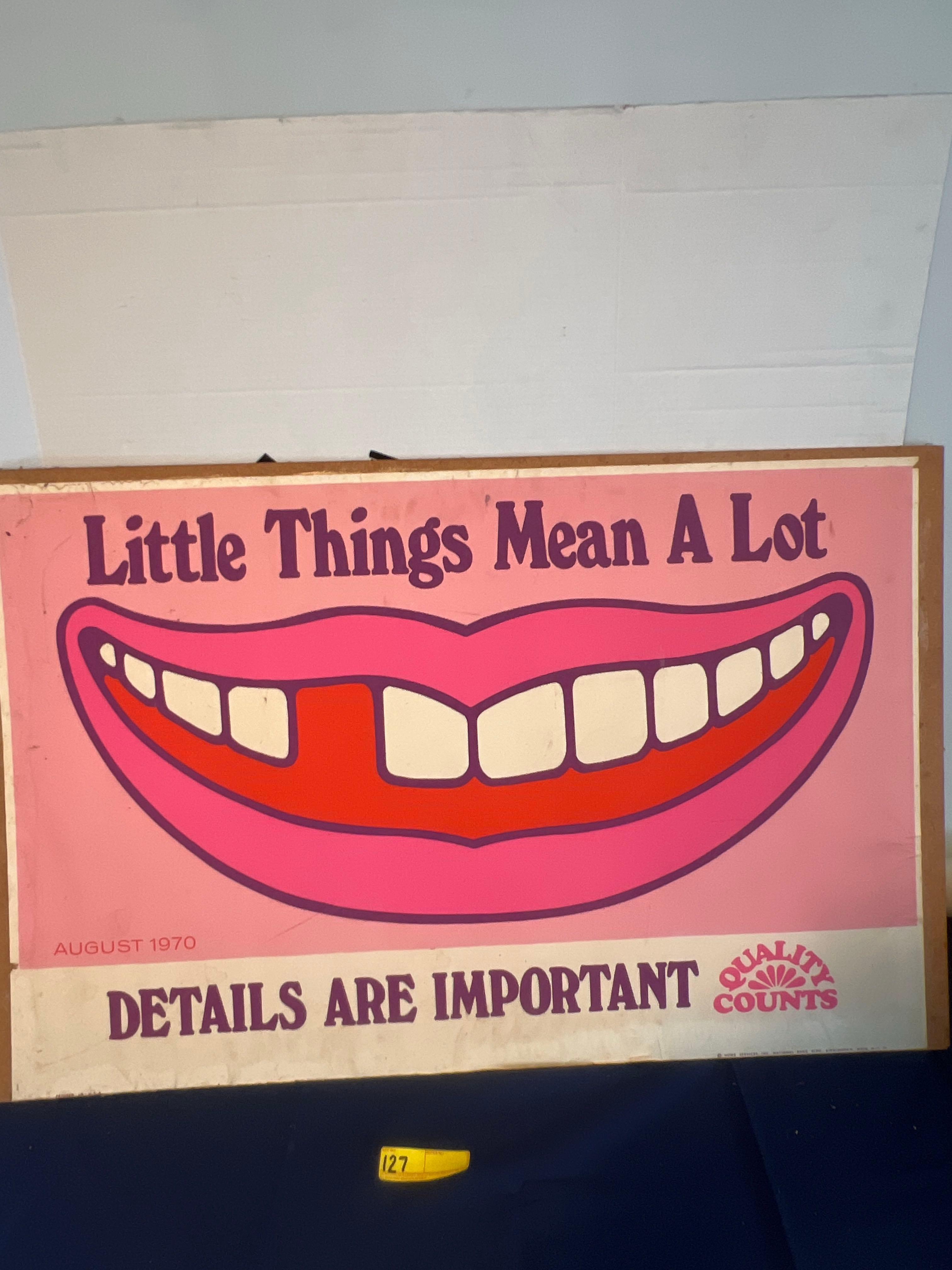 1970 dental Paper sign | Proxibid