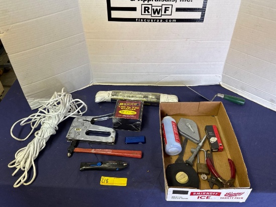 Stapler, Ballpean Hammer, Chalk Line, tape, rope & more | Online ...