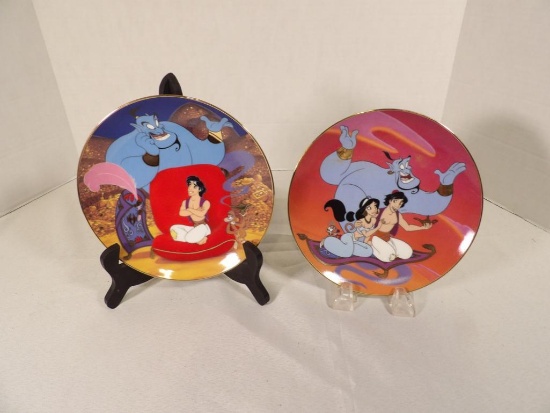 (2) BRADEX DISNEY'S ALADDIN PLATES INCLUDING "THE MAGIC CARPET RIDE ...