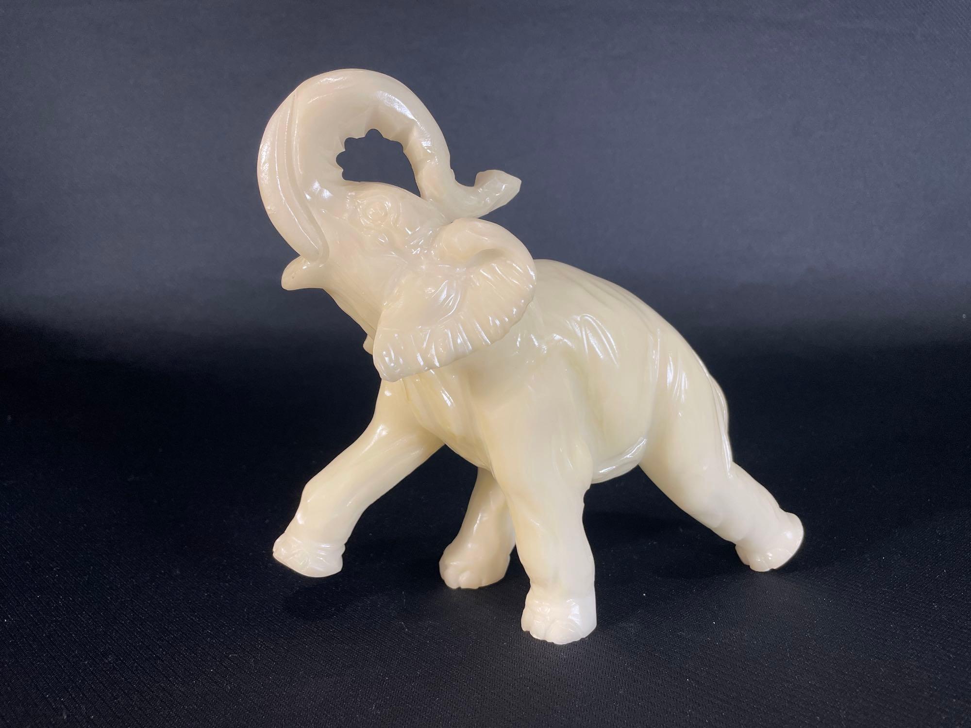 Italian Alabaster Elephant Statue By ABF 7-1/4"h, | Proxibid