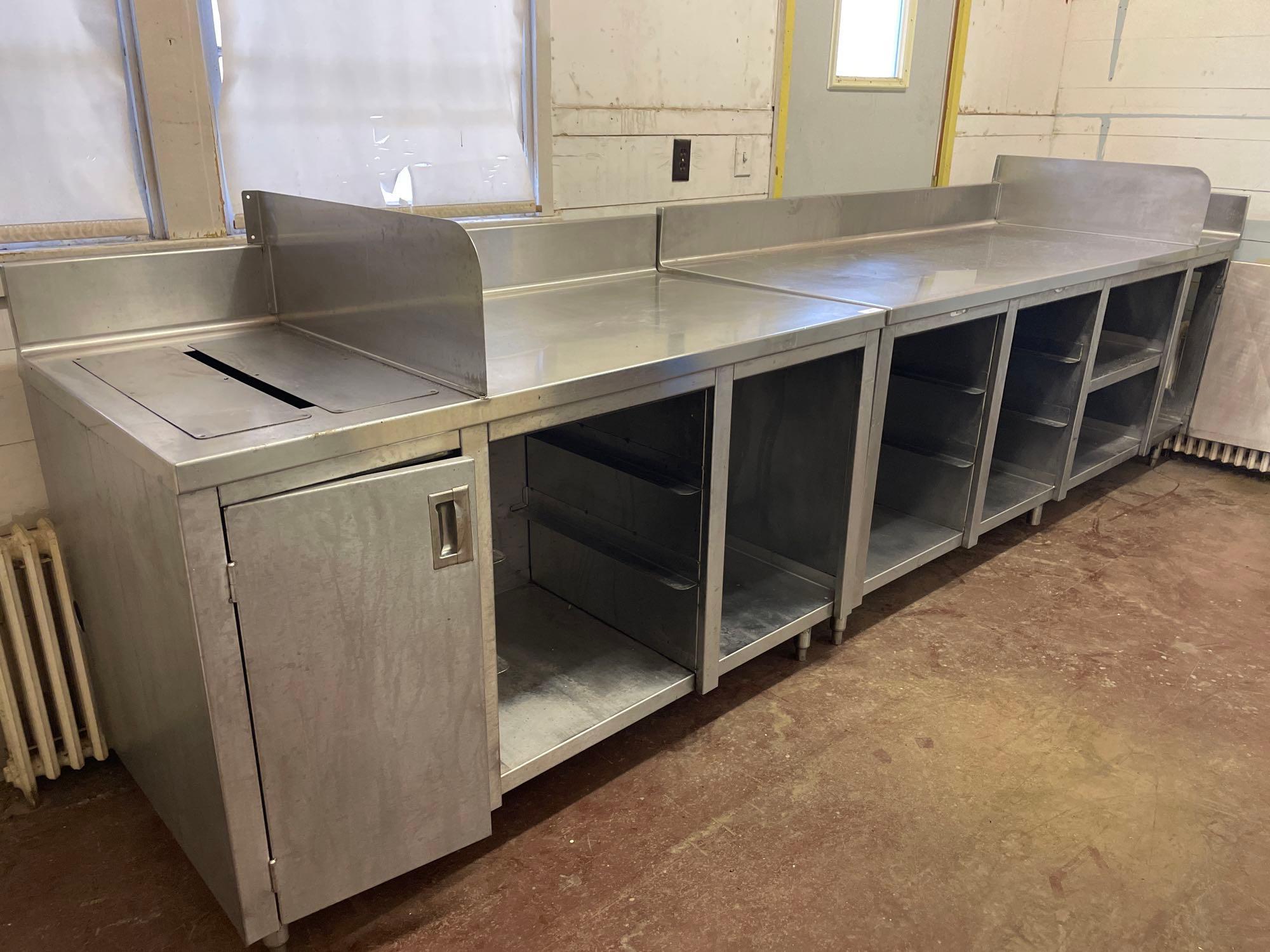 2-Pc Stainless Steel Prep Counter w/ Backsplash & | Proxibid