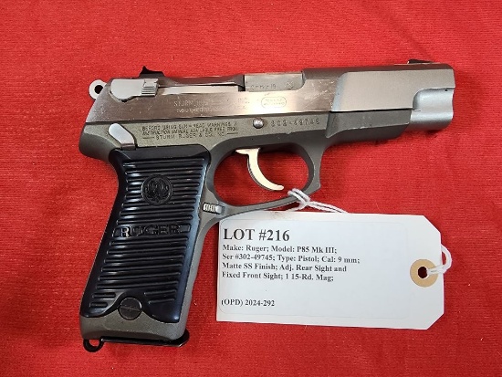 Ruger Model P85 Mk III | Online Auctions | Proxibid
