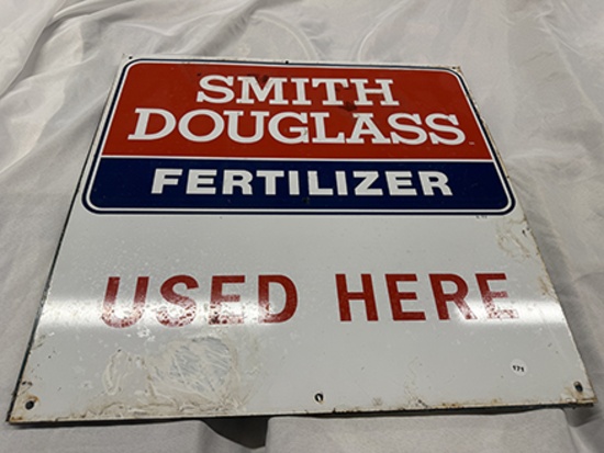 23 1/2 in. X 24 in. Smith Douglass Fertlizer, Vintage Sign, as Shown ...