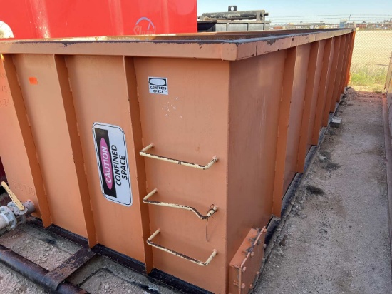 200 BBL OPEN TOP 2 COMPARTMENT FLUID TANK 7' 5"W X 5' 71/2"T X 30'L ...