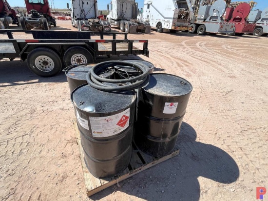 FOUR BARRELS & 330 GAL TOTE OF METHANOL & PUMP | Heavy Construction ...