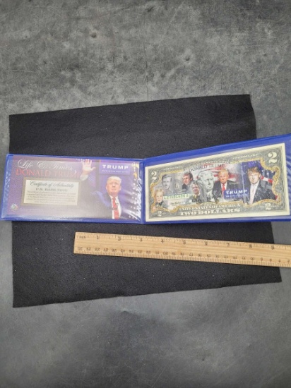 Merrick Mint Donald Trump Two Dollar Paper Bill in Plastic Display Case ...