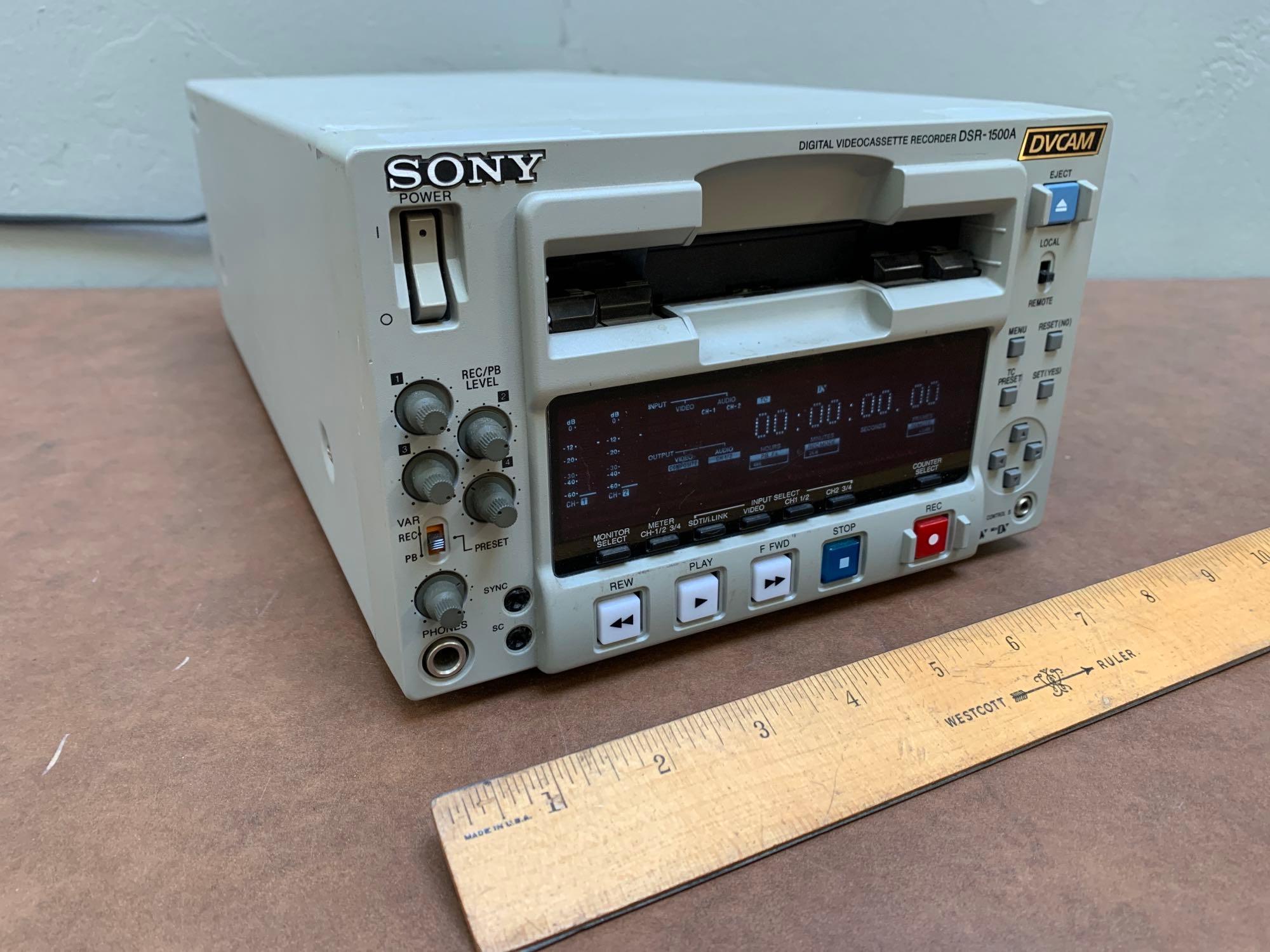 Sony DSR-1500A DV DVCAM Cassette Recorder & | Proxibid