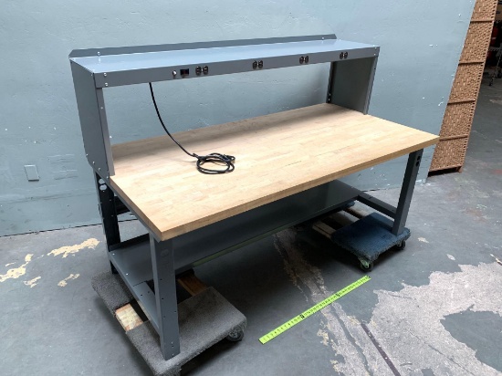 Uline Industrial Workbench / Workstation / Maple Butcher Block Top 72 ...