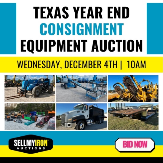 Sell My Iron Auction Catalog - Texas Year End Equipment Auction Online ...