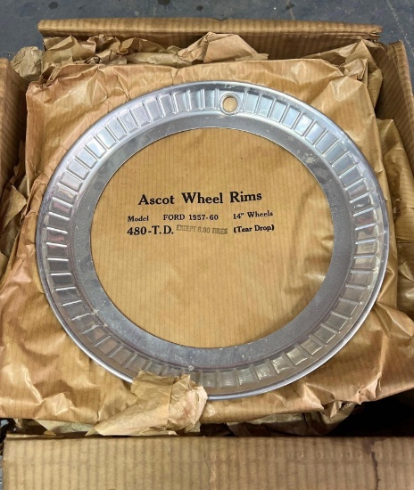 Box of Ascot Wheel Rims - Model Ford 1957 - 1960, 14 inch Wheels 480 ...