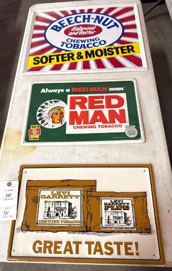 Beech-Nut, Red Man, and Levi Garrett Metal Signs | Art, Antiques ...
