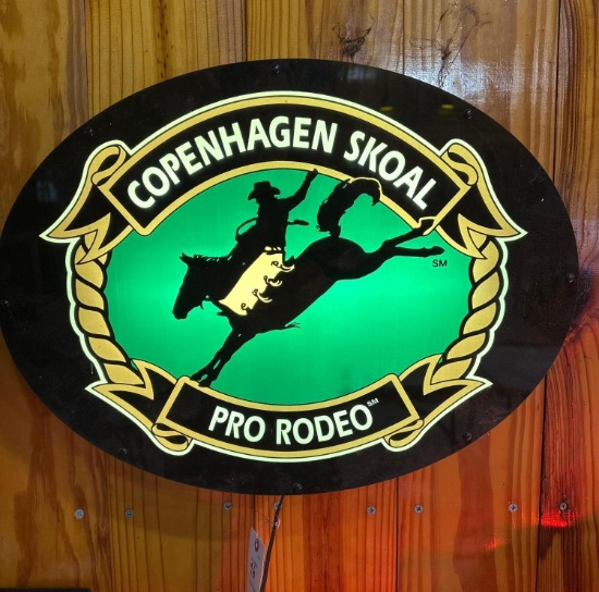 Copenhagen Skoal - Pro Rodeo Lighted Sign | Art, Antiques ...