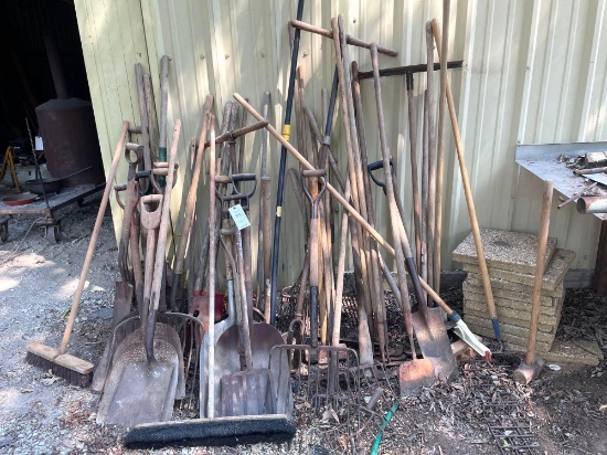 Large Lot of Approx. 50 Long-Handle Yard, Garden, and Shop Tools ...