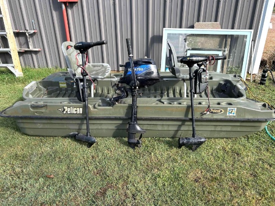 2-Man Bass Boat with Dual Trolling Motors and Four-Stroke Motor | Cars ...