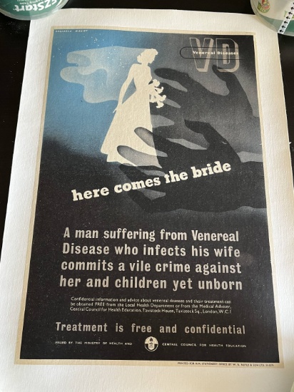 WWII British VD/Venereal Disease Prevention Poster | Online Auctions ...