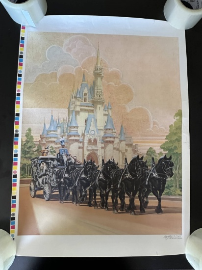 Walt Disney World Castle Lithograph Print Limited Edition 156/1800 ...