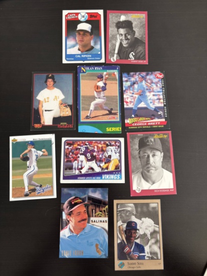10 Baseball Cards MLB Cal Ripken Topps Capn Crunch Sammy Sosa Post and ...
