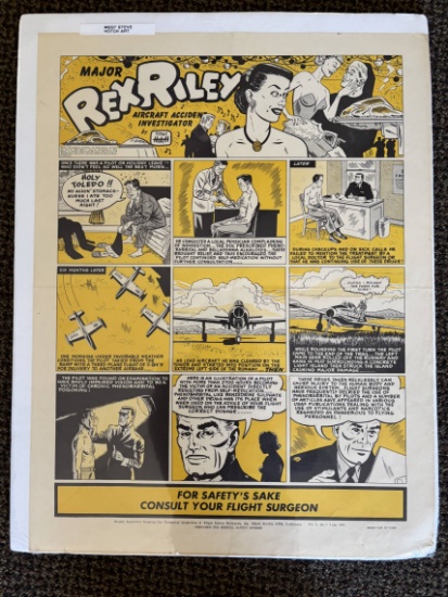 Major Rex Riley 1951 Inspector General Safety Poster Steve Hotch Art ...