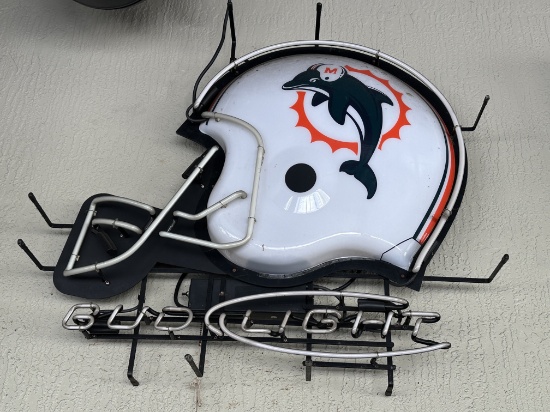 Bud Light Miami Dolphins Helmet Neon Sign | Art, Antiques ...