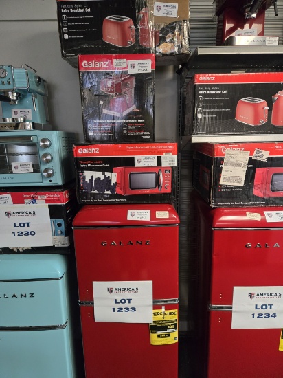 Galanz Mini Kitchen Hot Rod Red Set: Toaster & Coffee Pot, Espresso ...