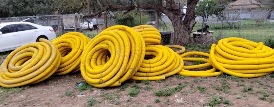 SOLID Premium Yellow Corrugated Drain Pipe | Online Auctions | Proxibid