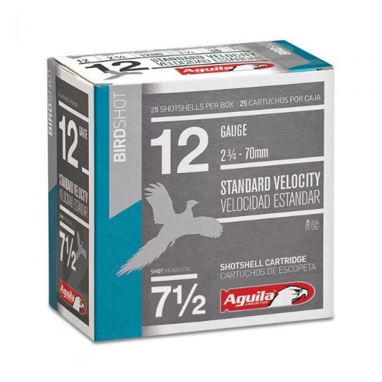 Aguila Ammunition 12ga Birdshot 2.75 inch Shotgun Shells - #7.5 Shot ...