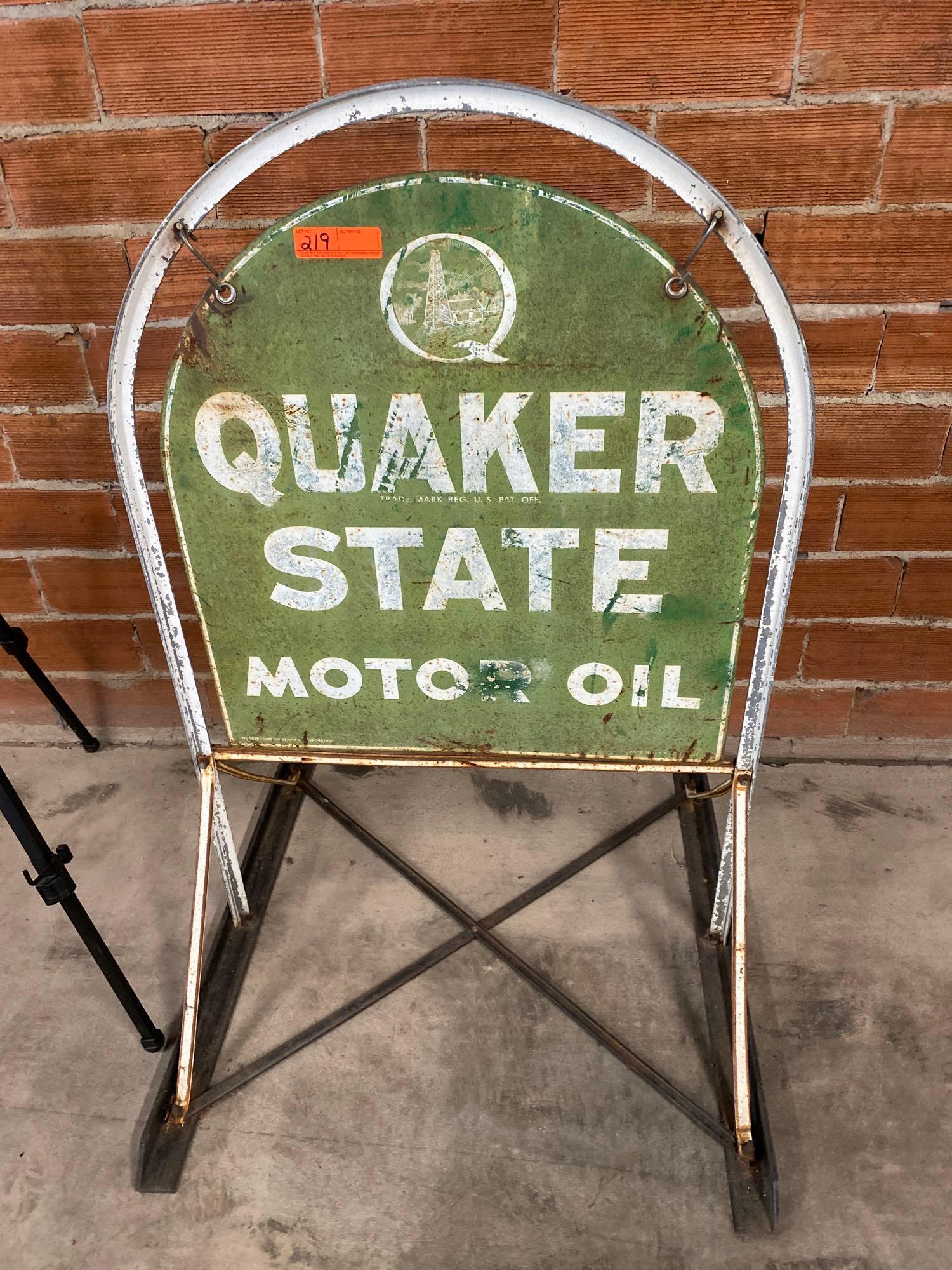 Quaker State Motor Oil Sign