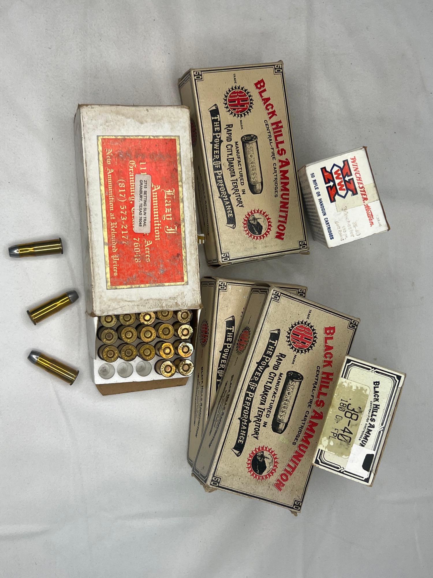 4 BOXES... BLACK HILLS AMMO 38-40... 180 GRAIN 50 | Proxibid