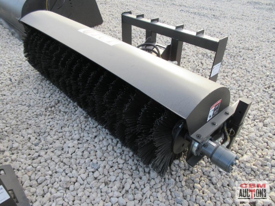 JCT 72" Manual Angle Skid Steer Sweeper Broom With Hoses & Couplers ...