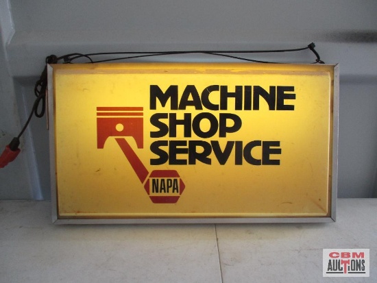 Vintage Napa Machine Shop Service Lighted Sign, (Runs) *B | Art ...
