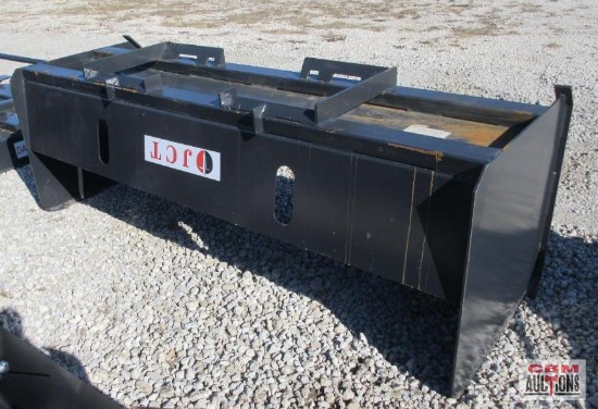 JCT 72" Skid Steer Snow Pusher Box With Adjustable Cutting Edge | Heavy ...