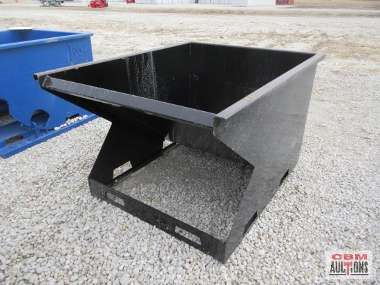 KC 1.5 Cu Yd Stackable Dumping Trash Debris Hopper With Skid Steer ...