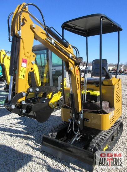 AGT H15R Mini Excavator 420cc Gas Electric Start, Open Station ROPS, 15 ...