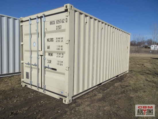 2024 20' Cargo Shipping Container Rear Doors, One Trip Use Container ...