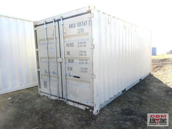 2024 20' Cargo Shipping Container Rear Doors, One Trip Use Container ...