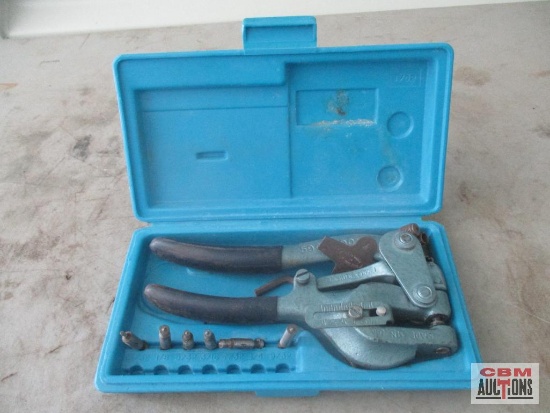 Roper Whitney Co. NO. 5 JR Hand Punch & Molded Storage Case *D14 ...